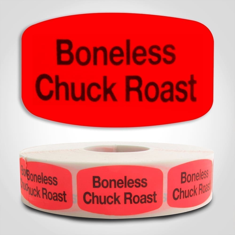 Boneless Chuck Roast Label - 1000 Stickers | Butcher Labels