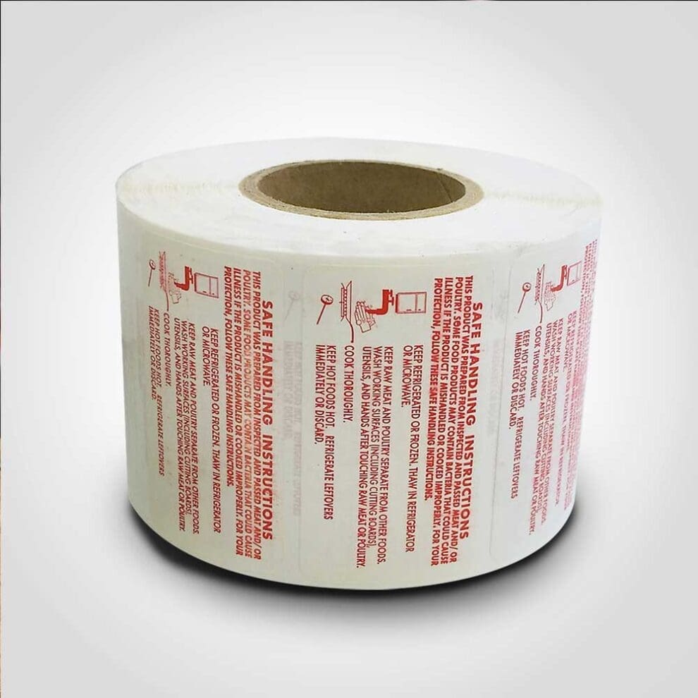 Safe Handling Label with Black Text - 1000 stickers | Labels