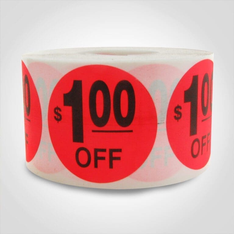Blank (Red) Label, Butcher Sticker - 1000/roll