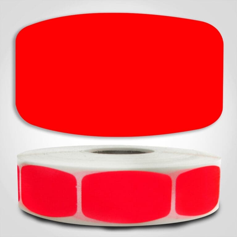 Blank Red Label 1.25″ x 0.81″ - 1000 Stickers | Label Supplies