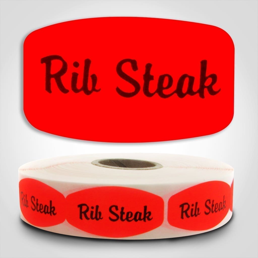 Rib Steak Label - 1000 Stickers | Butcher Labels