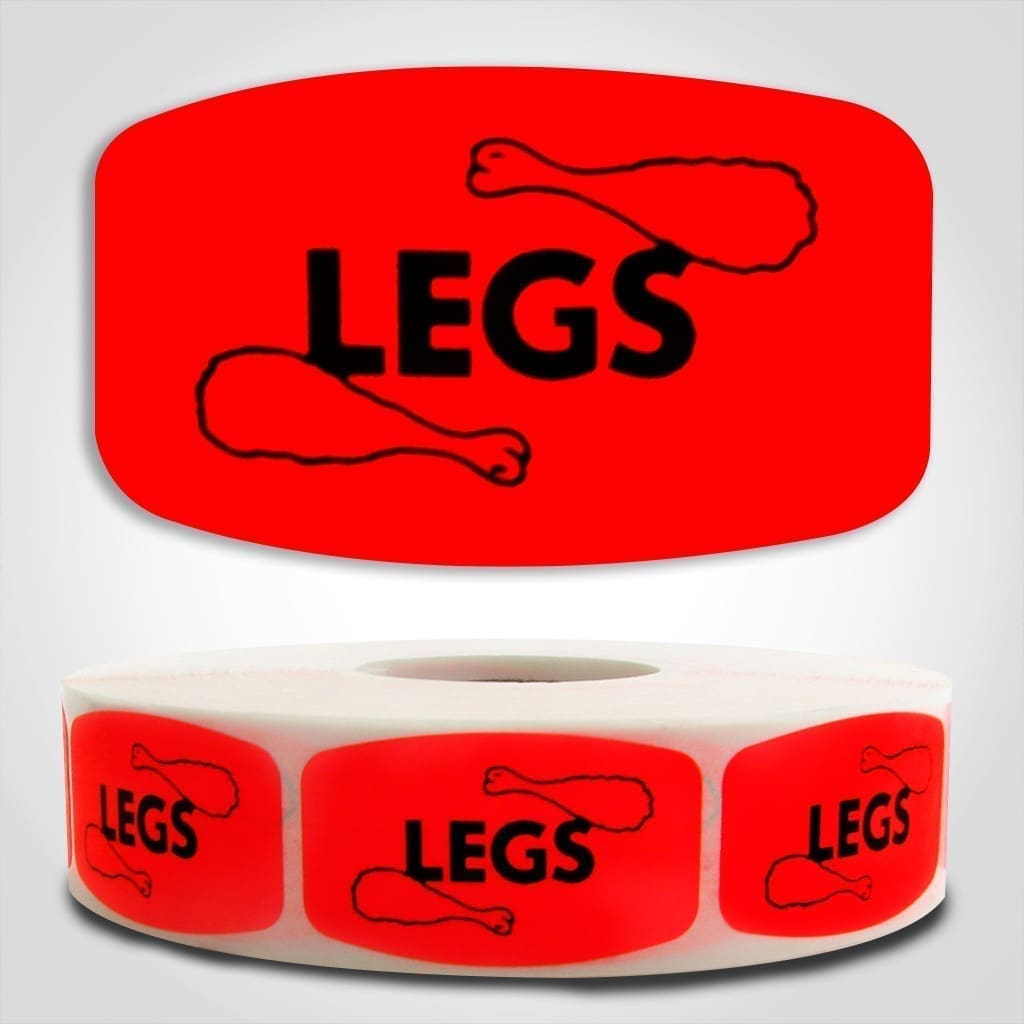 Legs Label - 1000 Stickers | Butcher Labels