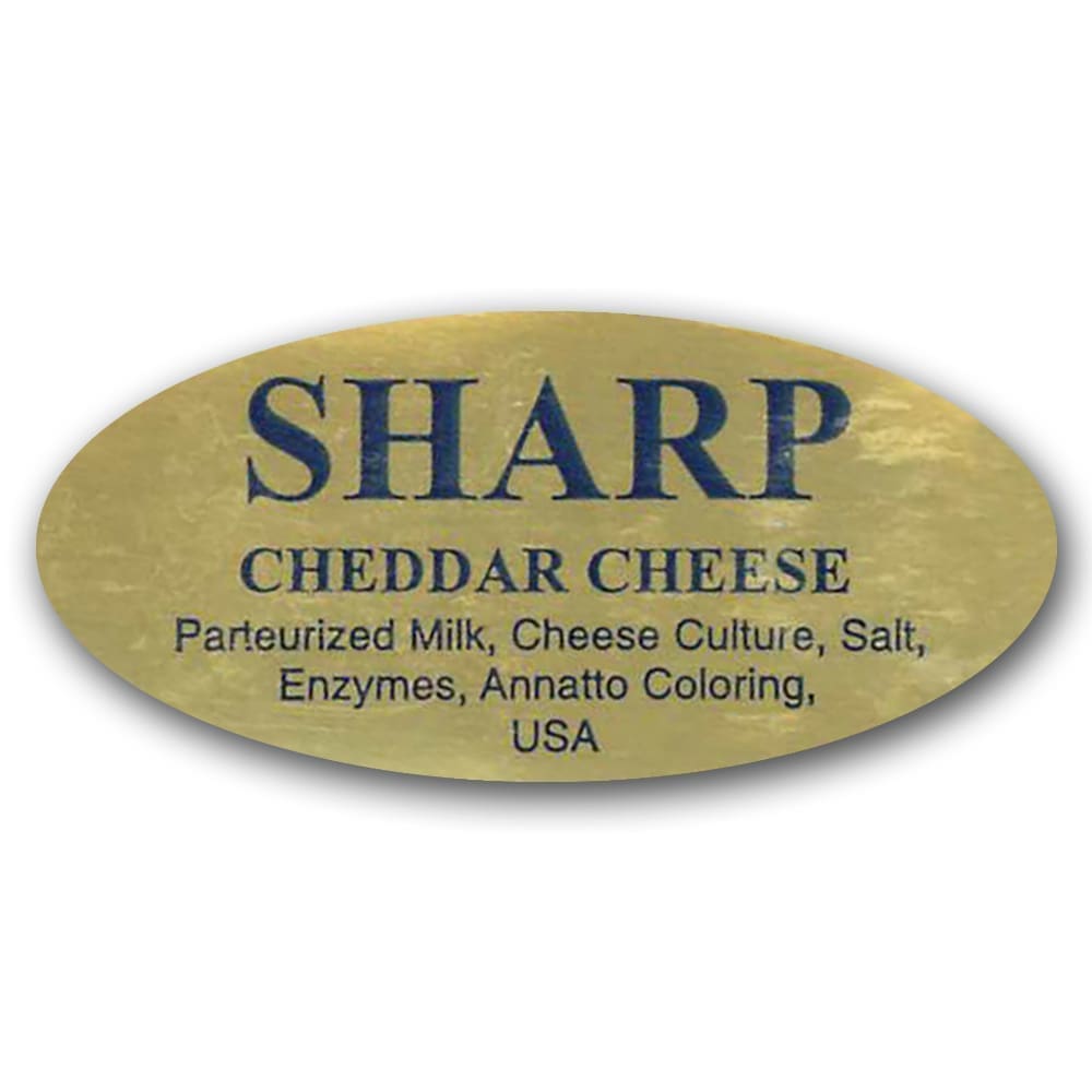 Sharp Cheddar Labels - 500 Stickers | Deli Labels